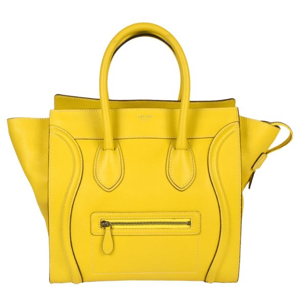 Celine | Bags | Celine Luggage Shopper Handbag Yellow | Poshmark